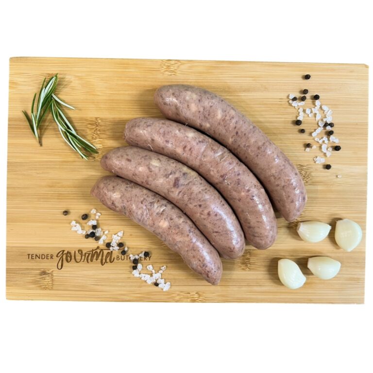 Thick Beef Vegemite & Cheese Sausages - Tender Gourmet Butchery Warringah
